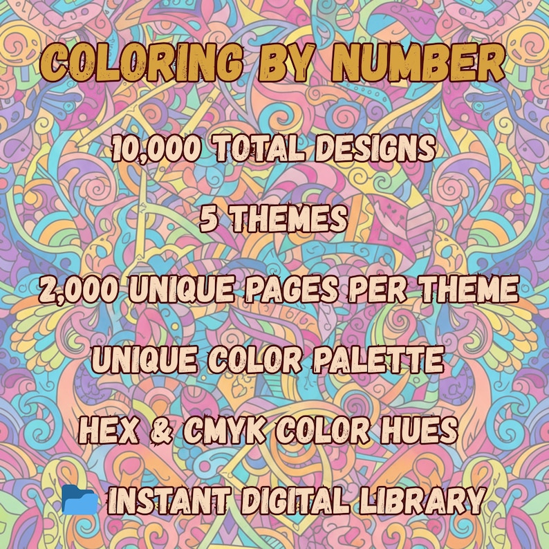 Geometric Color by Number Bundle, 5 Themes (PDF Pattern) - Etsy