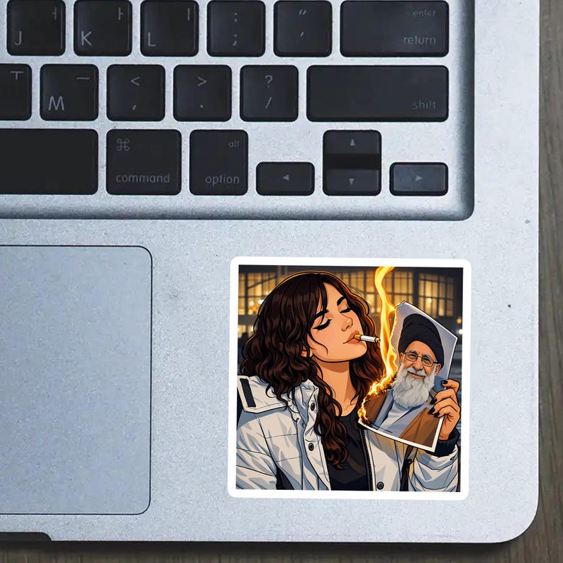 Free Persia Woman Life Freedom Sticker/magnet Iranian Protest Art Decal ...
