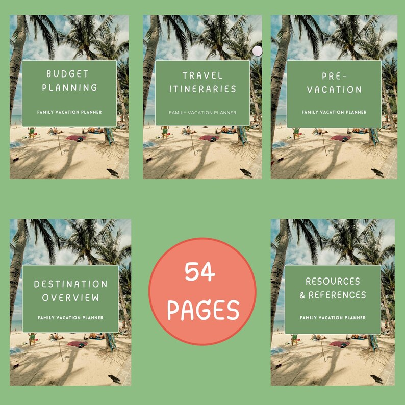 Family Vacation Planner | Canva Editable, Travel Budget (PDF Download ...