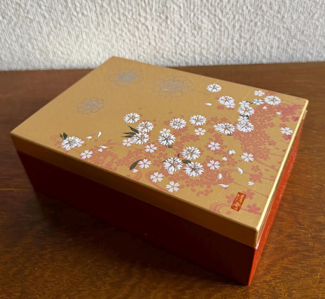 Vintage Japanese Traditional Lacquerware Style Decorative Box With ...