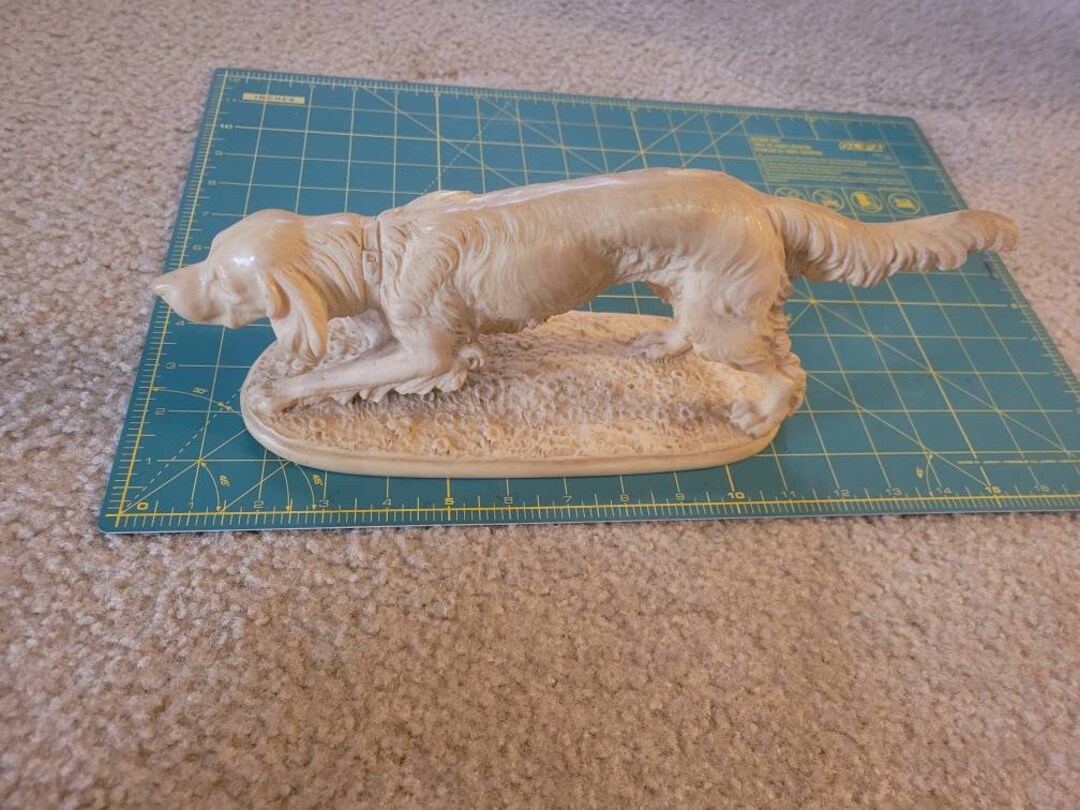Charming Large Alabaster Dog Sculpture - Etsy