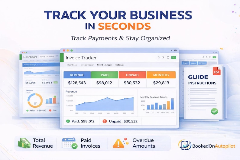Invoice & Payment Tracker | Small Business Bookkeeping Spreadsheet ...