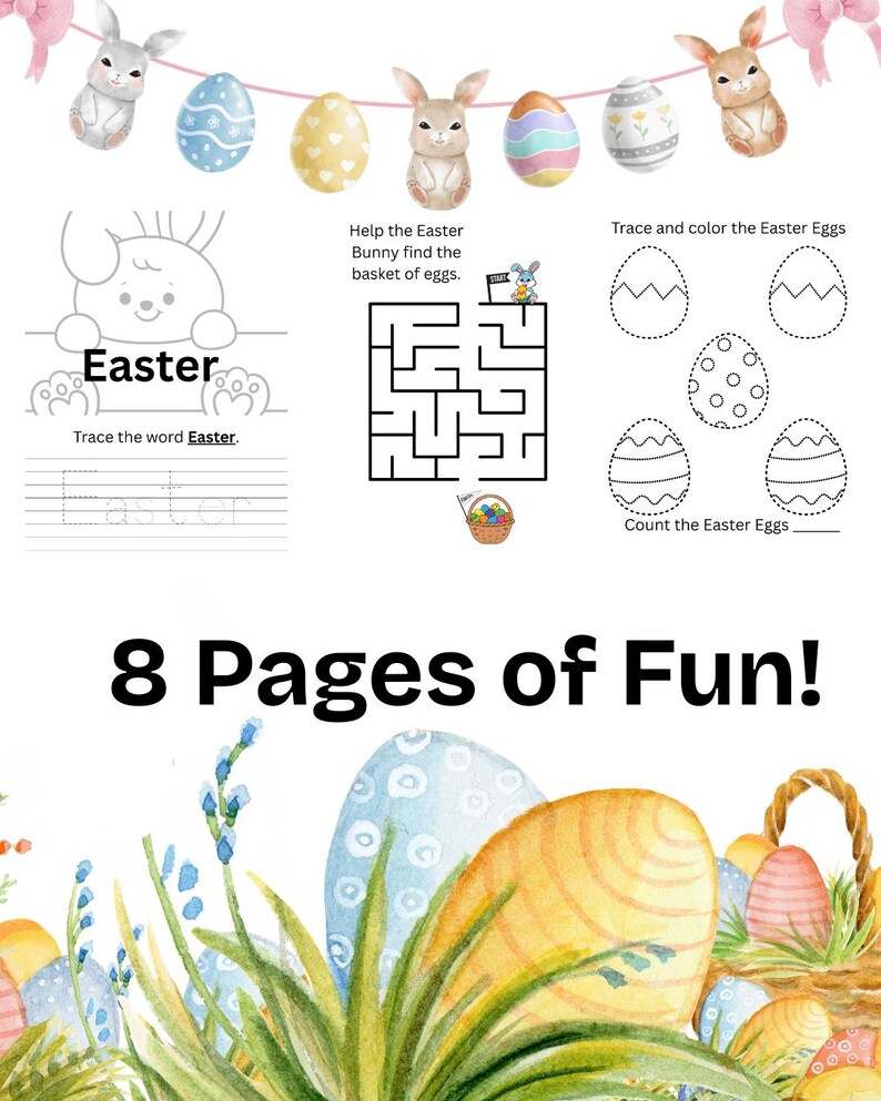 Easter Preschool Worksheets Printable | Tracing, Counting & Pattern ...