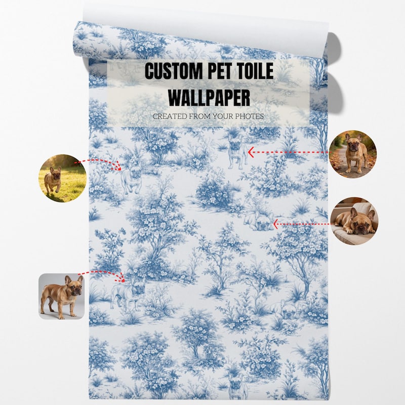 Dog Mural Wallpaper - Etsy