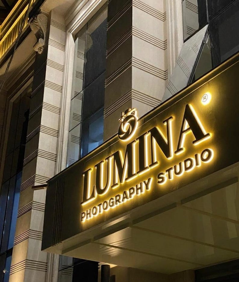 Custom Stainless Steel Backlit Sign, 3D Office Wall Decor,outdoor ...