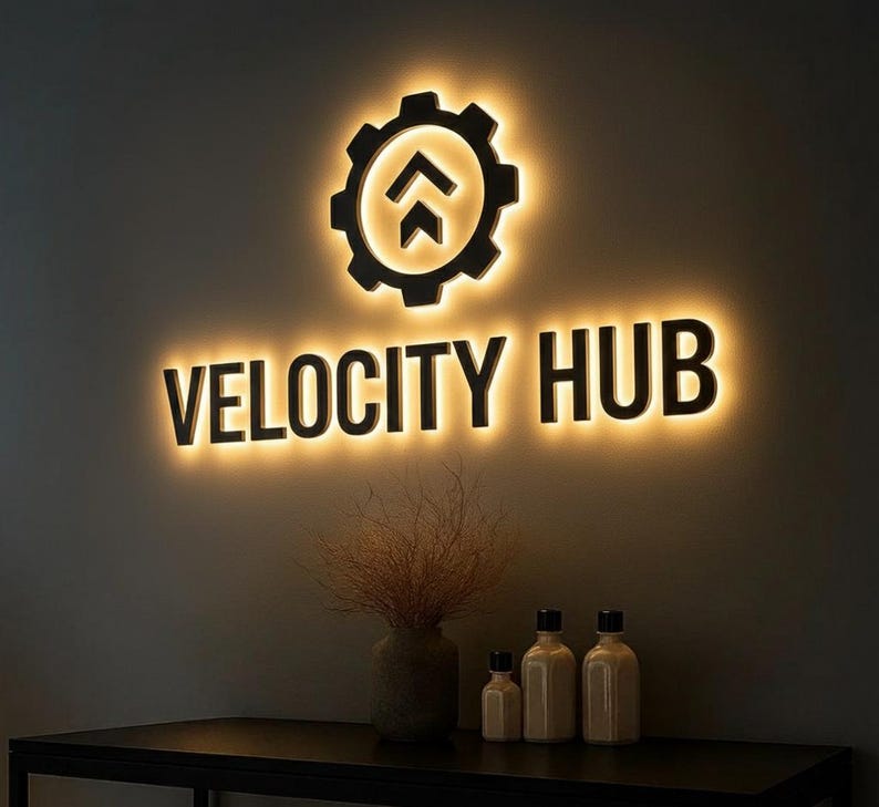 Custom Stainless Steel Backlit Sign, 3D Office Wall Decor,outdoor ...
