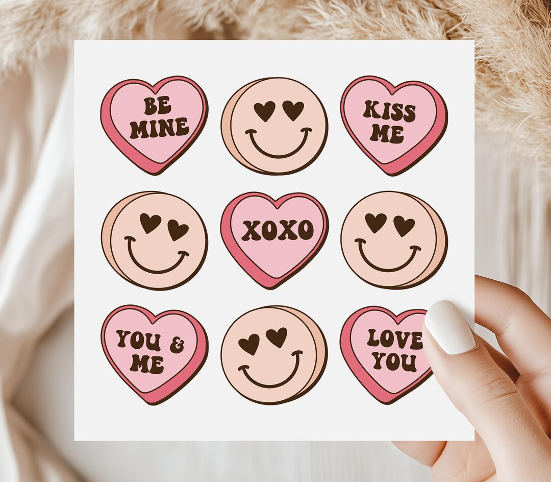 Cute Valentine’s Day Card, Candy Heart Love Card, Sweet Love Card for ...