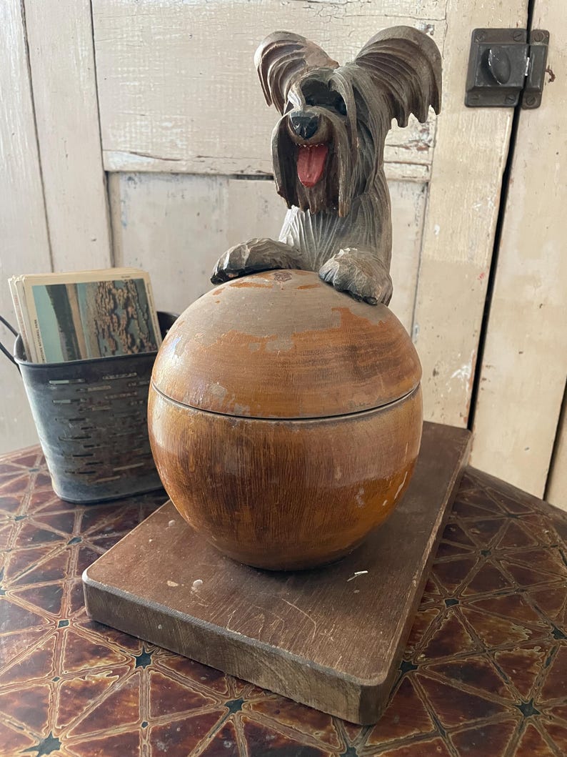 Vintage Humidor ANRI Skye Terrier - Etsy