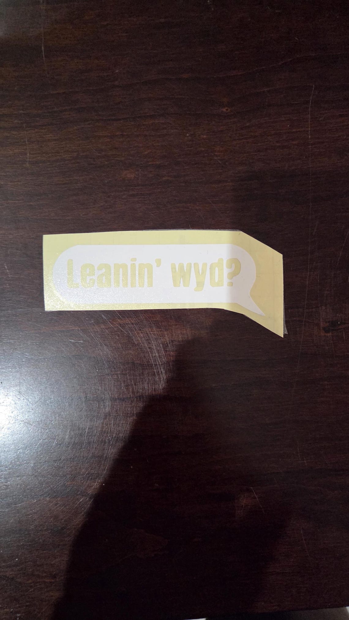 Leanin' Wyd? Decal for Cars Trucks and More - Stylish Speech Bubble ...