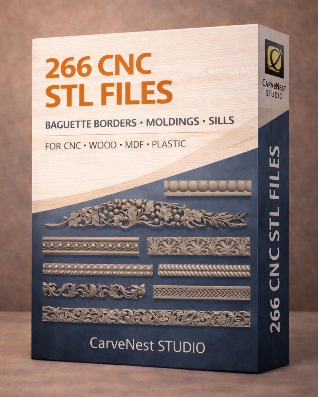 266 CNC STL Files: Baguette Borders, Moldings, Sills (digital Product ...