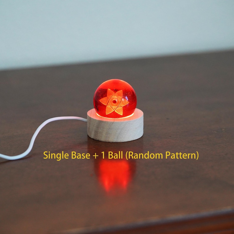 Anime Inspired Crystal Ball Night Light, Glass Ambient Desk Lamp With ...