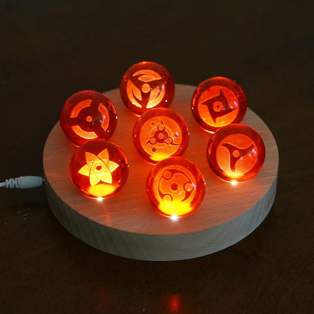 Anime Inspired Crystal Ball Night Light, Glass Ambient Desk Lamp With ...
