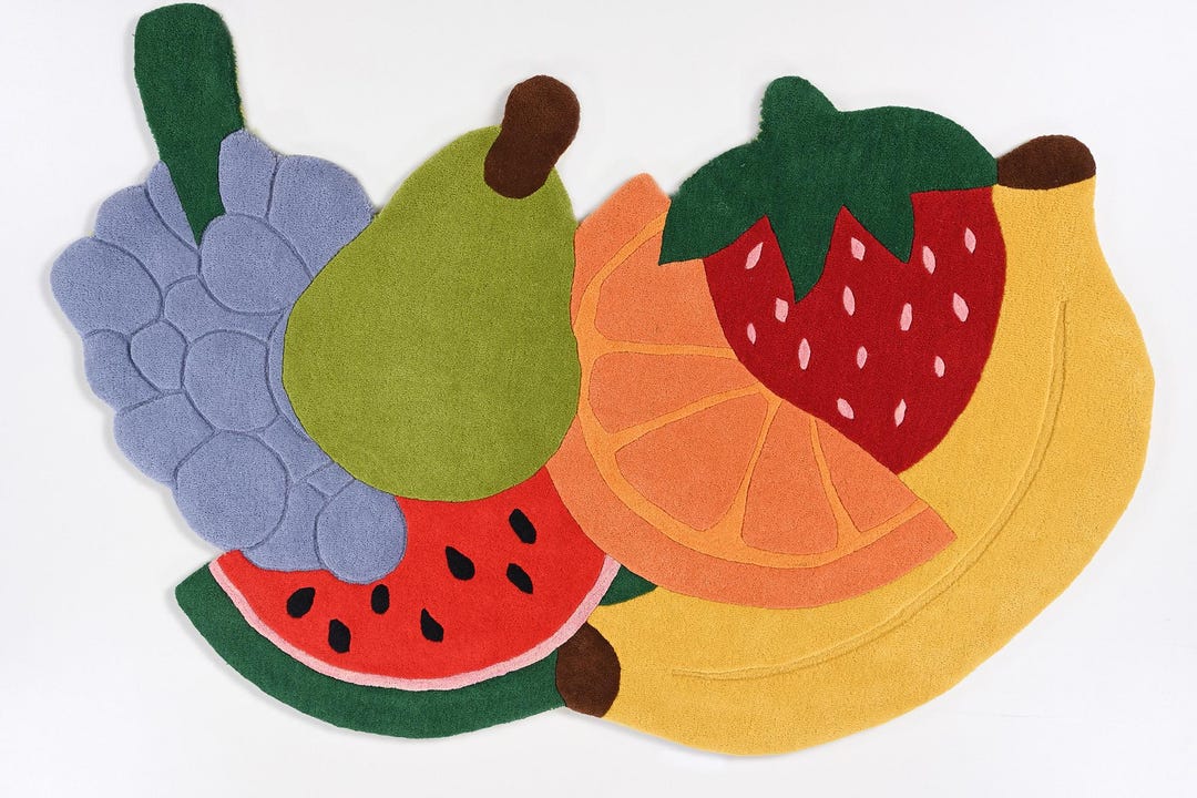 Hand-tufted Wool Fruit Rug – Playful Kids Room Décor - Etsy