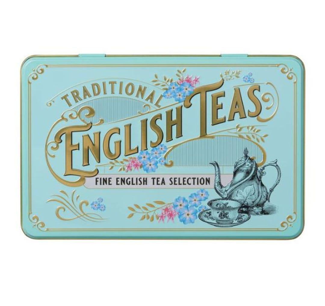 Vintage English Tea Tin Gift Set | 72 Count Black Tea Assortment ...