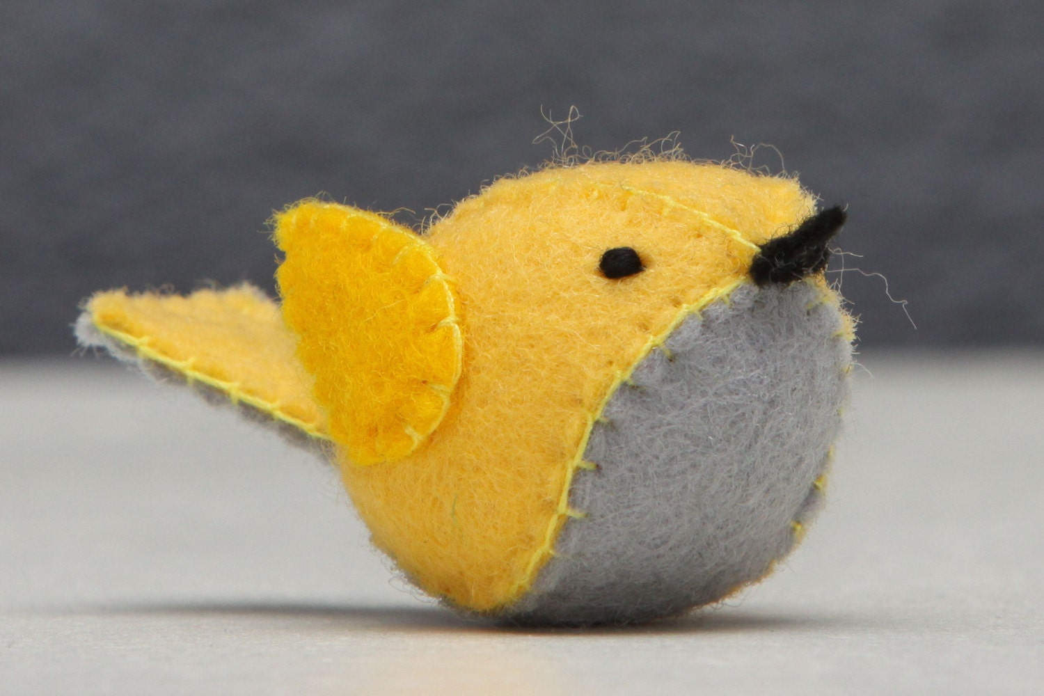 Yellow Bird Felt Tiny Felt Yellow Bird Little Felt Bird | Etsy