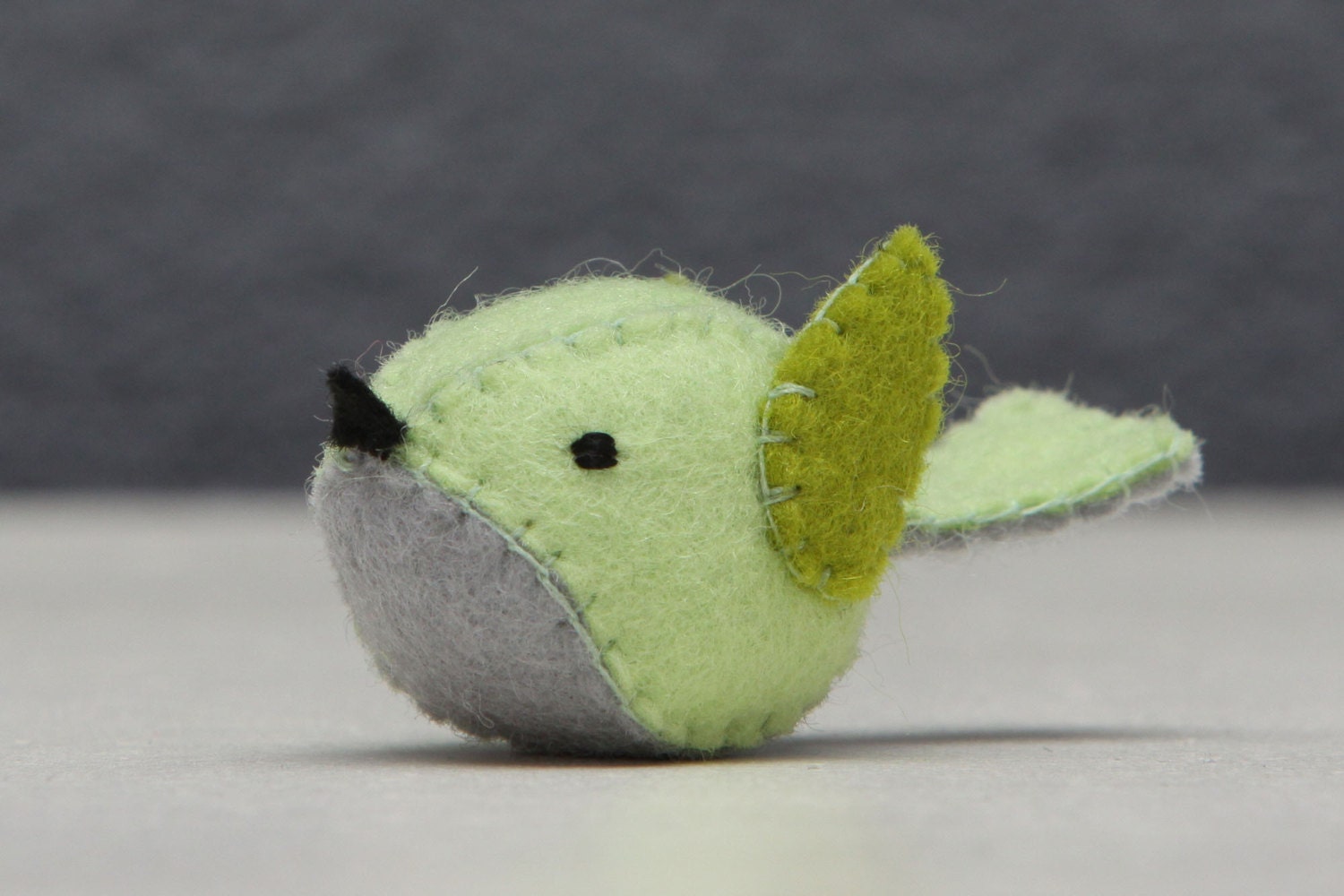 Green Felt Bird, Tiny Green Bird From Felt, Little Felt Bird, Birthday ...