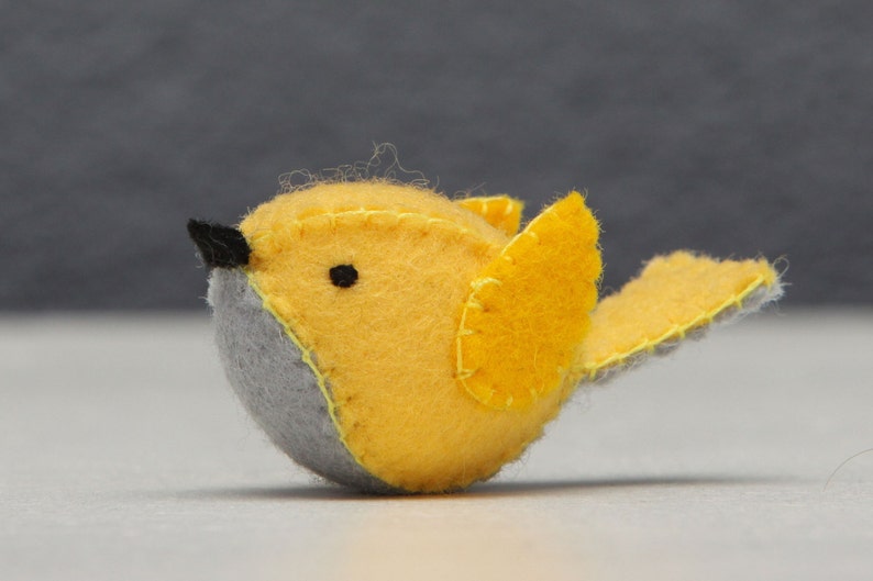 Yellow Bird Felt Tiny Felt Yellow Bird Little Felt Bird - Etsy