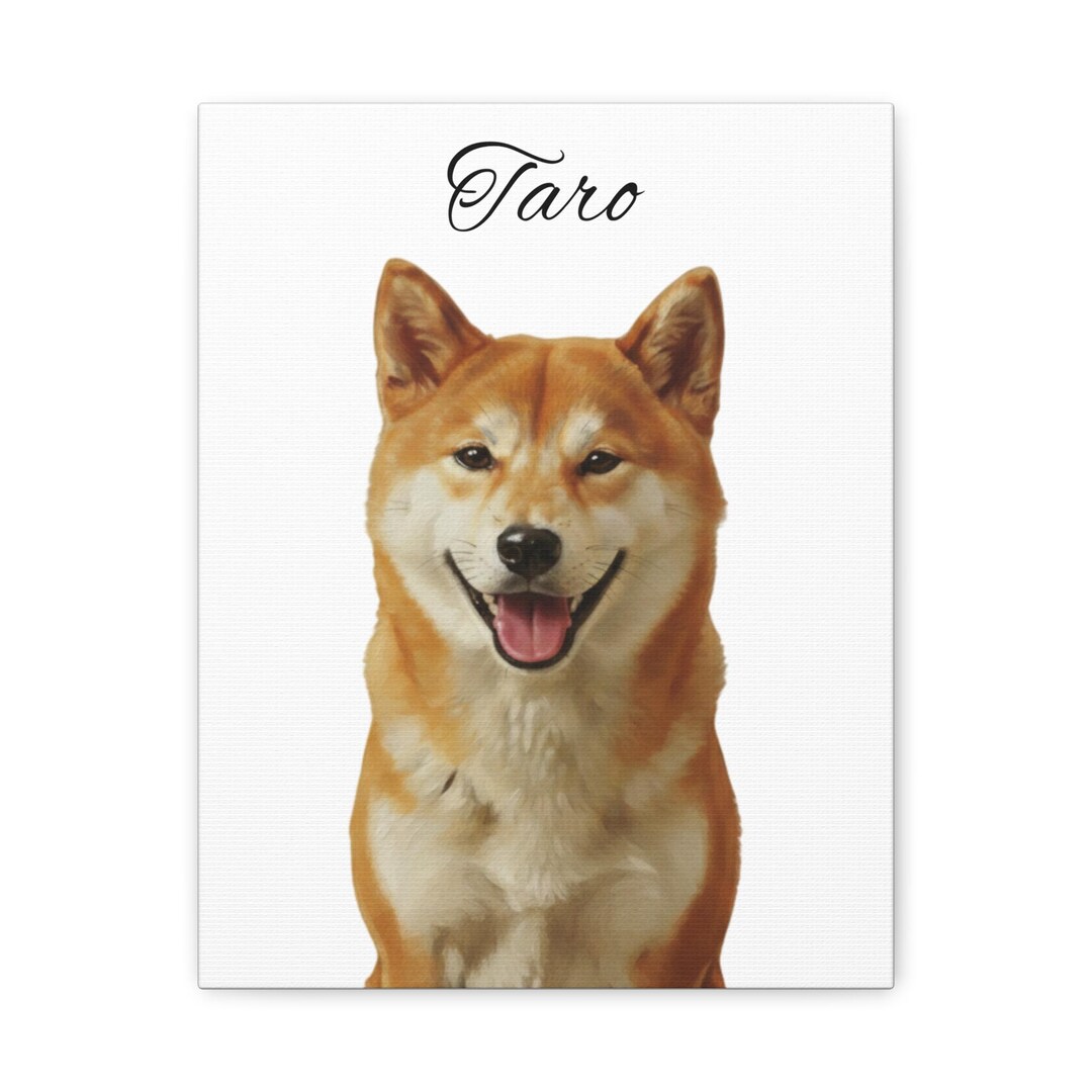 Shiba Inu Portrait Art _ Taro the Japanese Dog, Realistic Pet ...