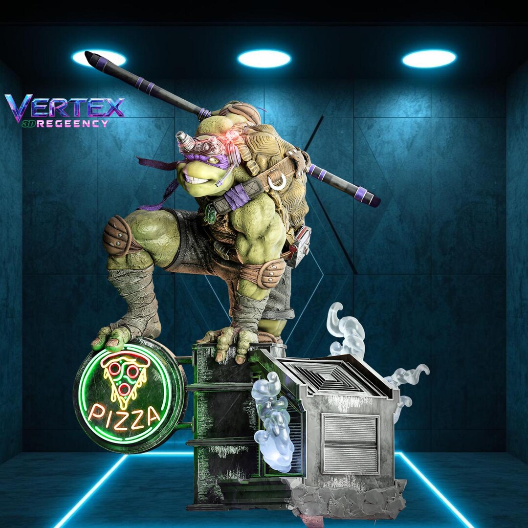 Donatello Fanart STL Statue | 1/6 Scale | Tech Mutant With Bo Staff ...