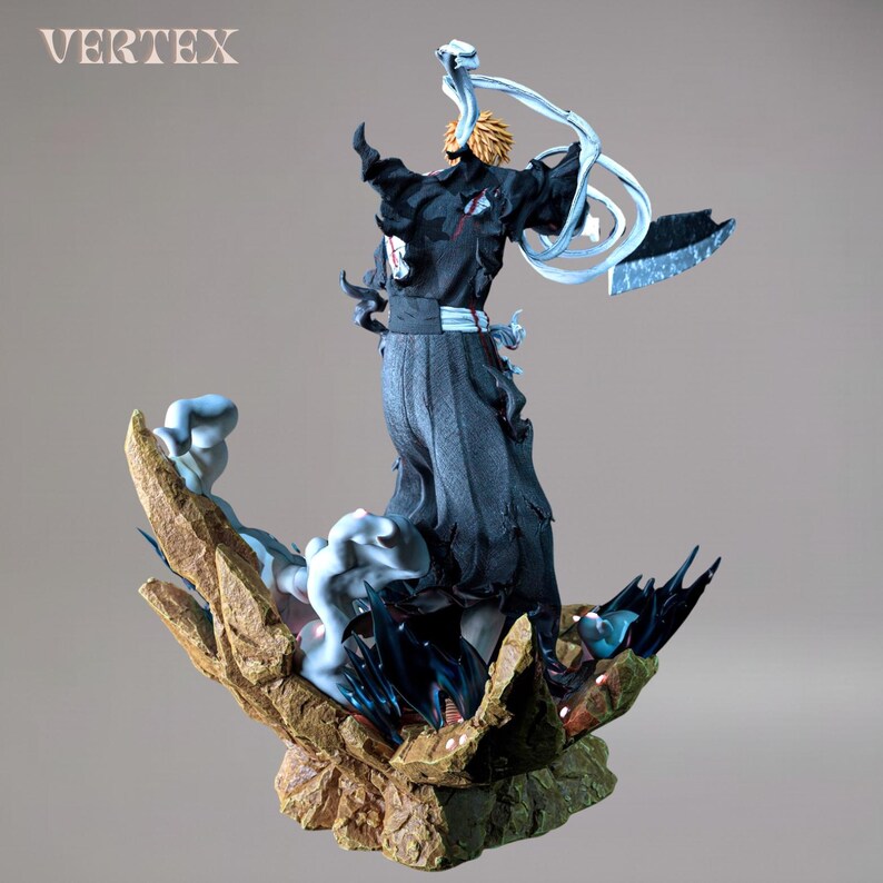 Ichigo Fanart STL Statue | 1/6 Scale | Soul Reaper Bankai With Zangetsu ...