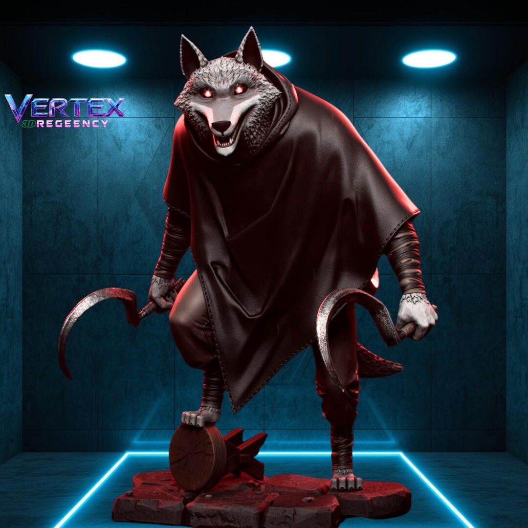 Death Wolf Fanart STL Statue | 1/6 Scale | the Grim Reaper Lobo With ...