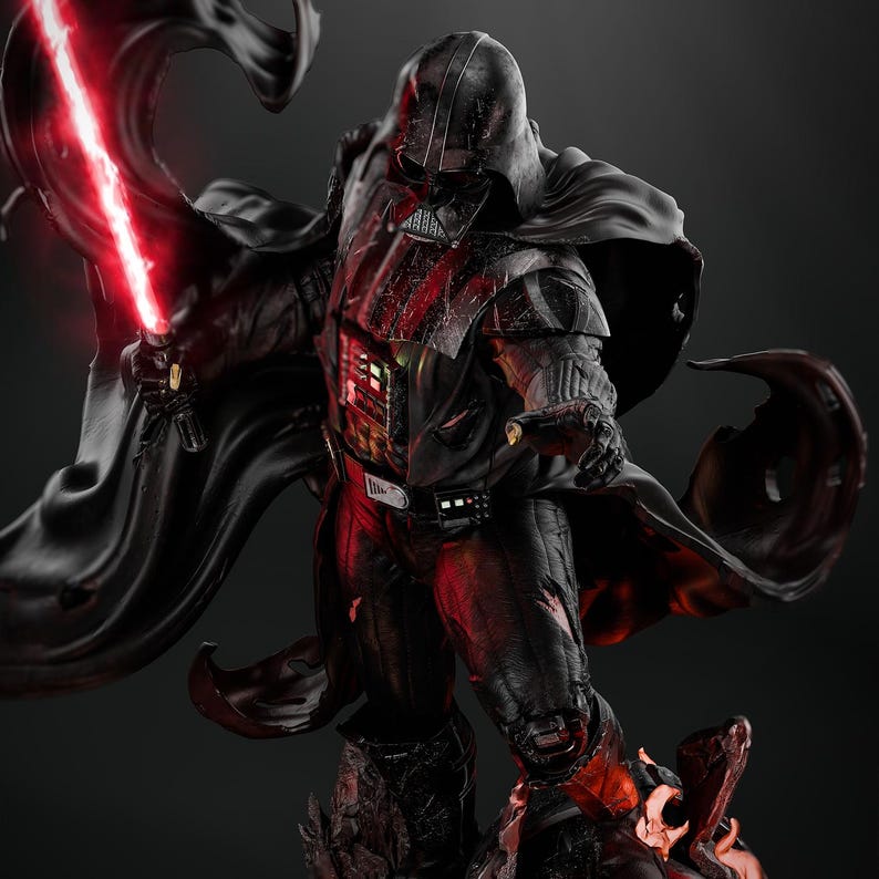 Darth Vader Fanart STL Statue | 1/6 Scale | Dark Sith Warrior With ...