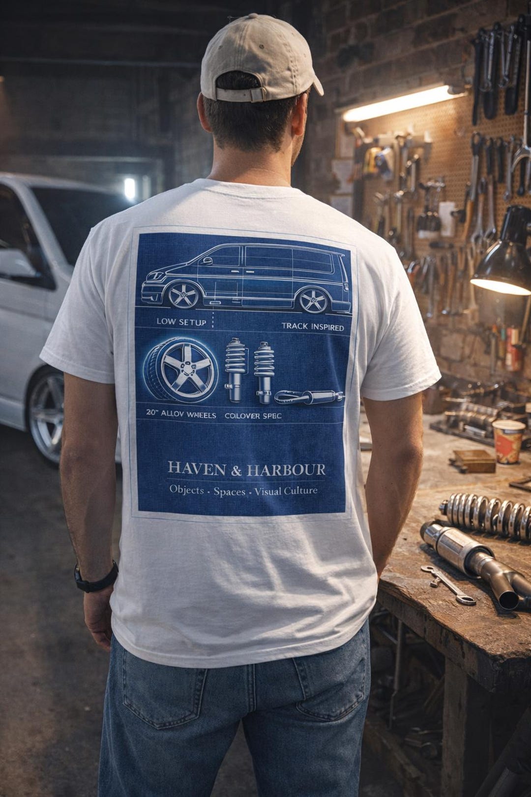 VW T5 T-shirt - Transporter Blueprint Design - Vanlife Camper Shirt ...