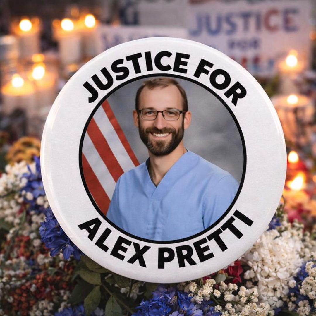 Justice for Alex Pretti Pin Button, Be Good Pin Button, Anti-ice Agents ...