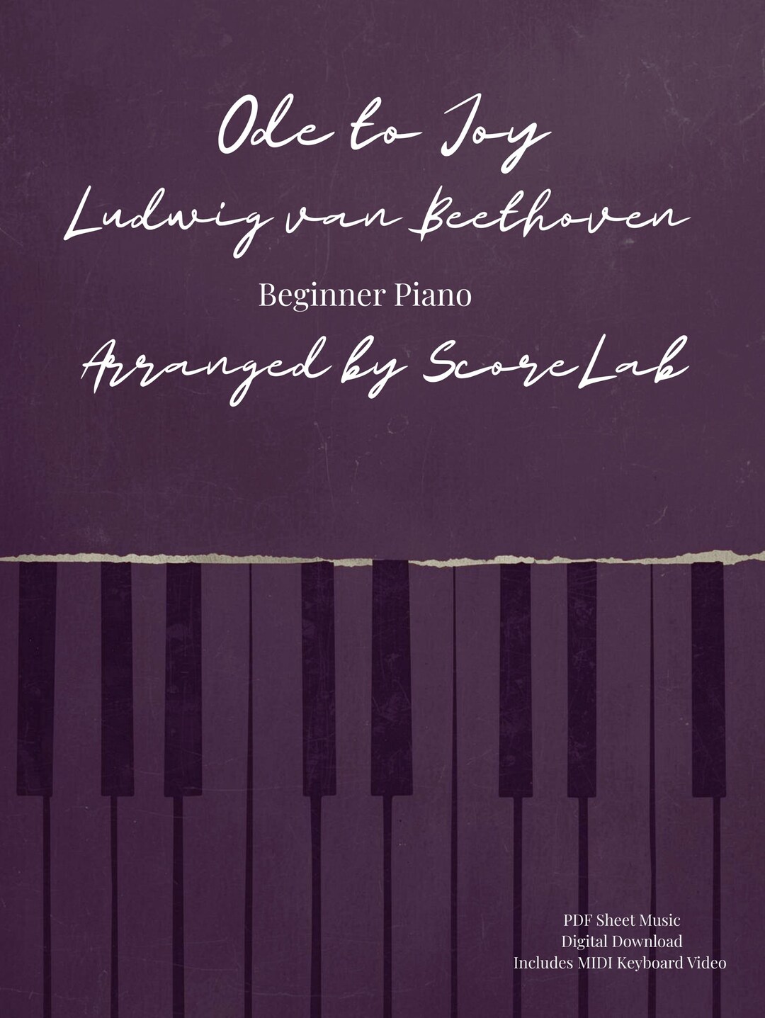 Ode to Joy Beginner Piano Sheet Music – Easy Classical Arrangement (PDF ...