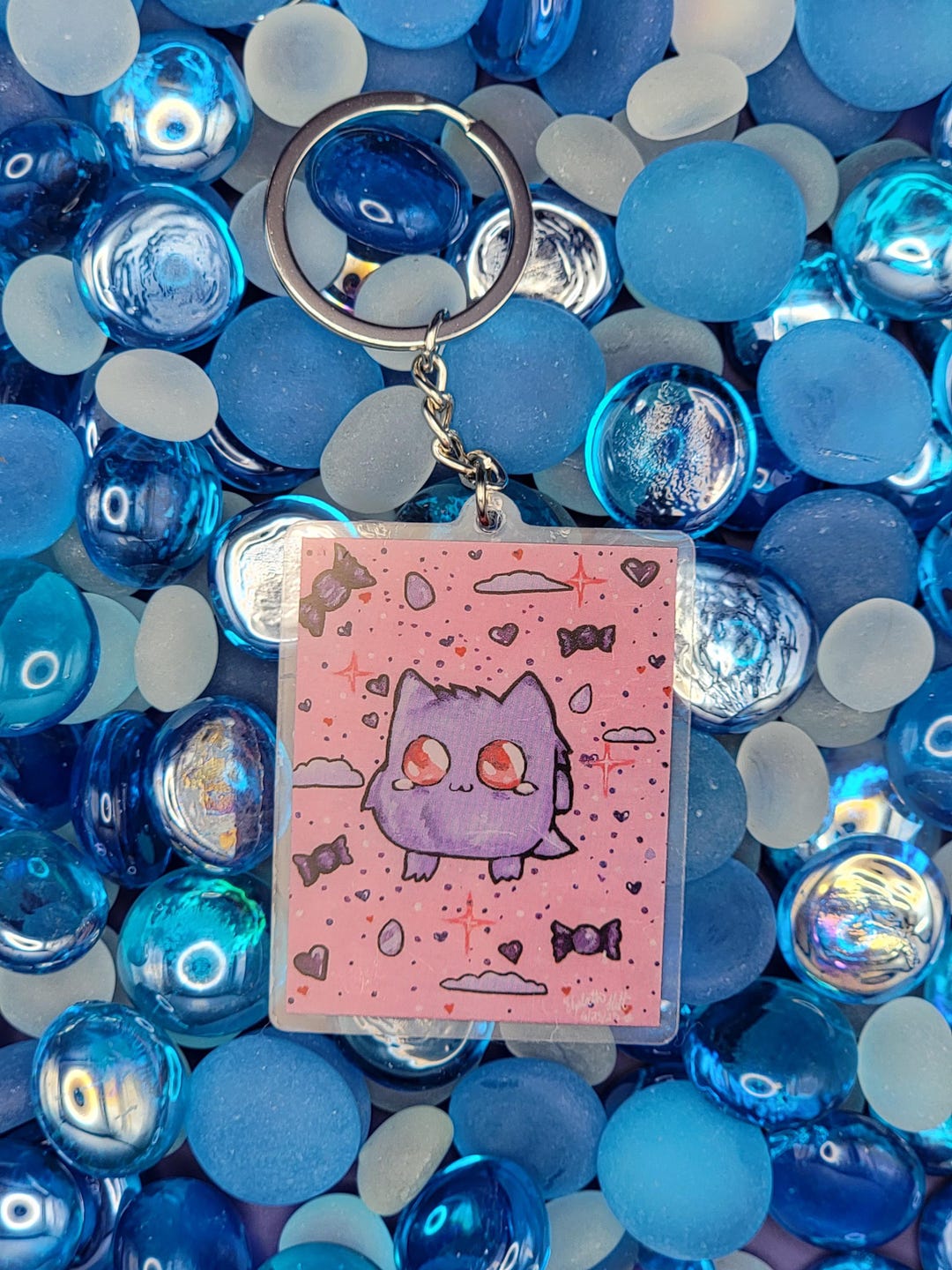 Gengar Kawaii Sweet Candy Acrylic Keychain Charm - Etsy