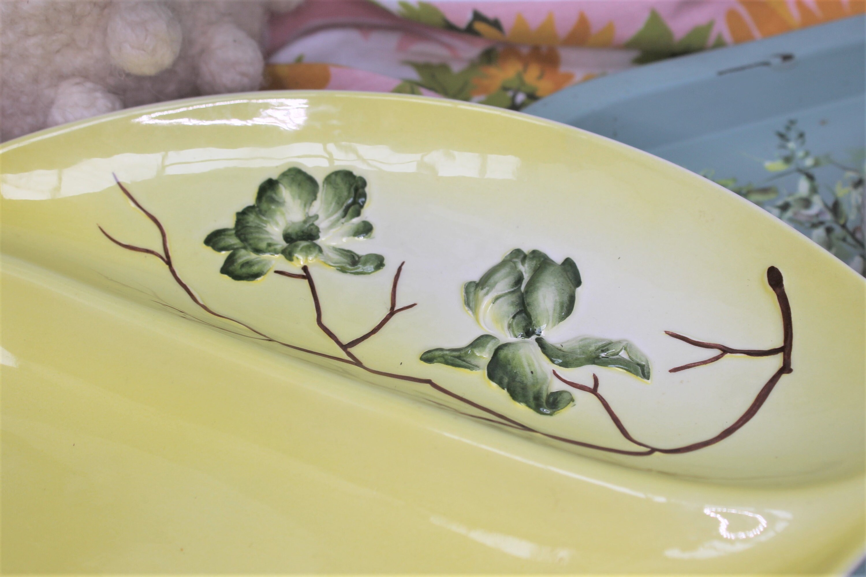 Collectibles Art & Collectibles Vintage Dish Lemon Floral Dish 1950s ...