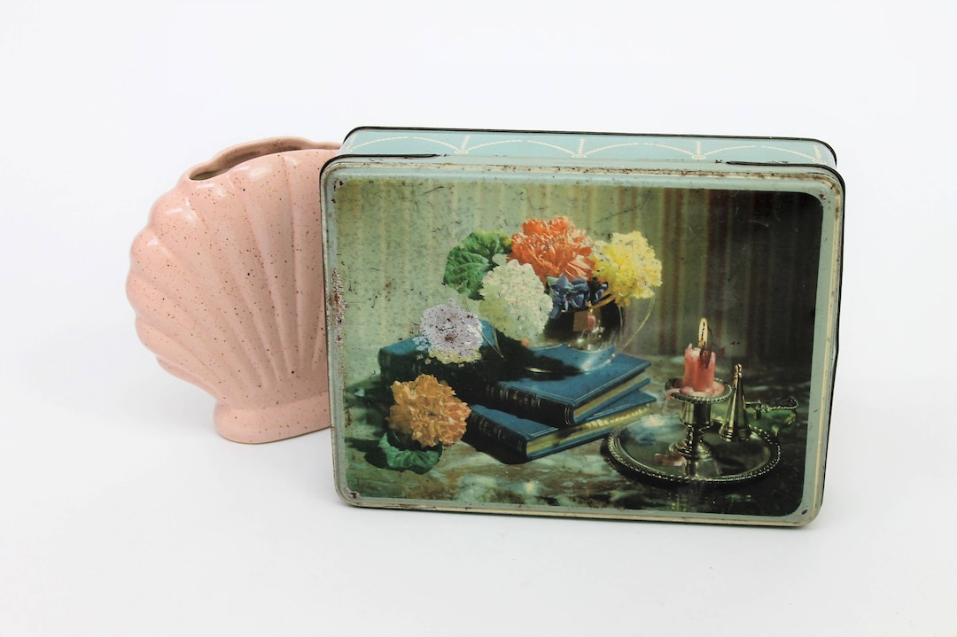 1950s Scribbans Kemp Still Life Biscuit Tin - Etsy