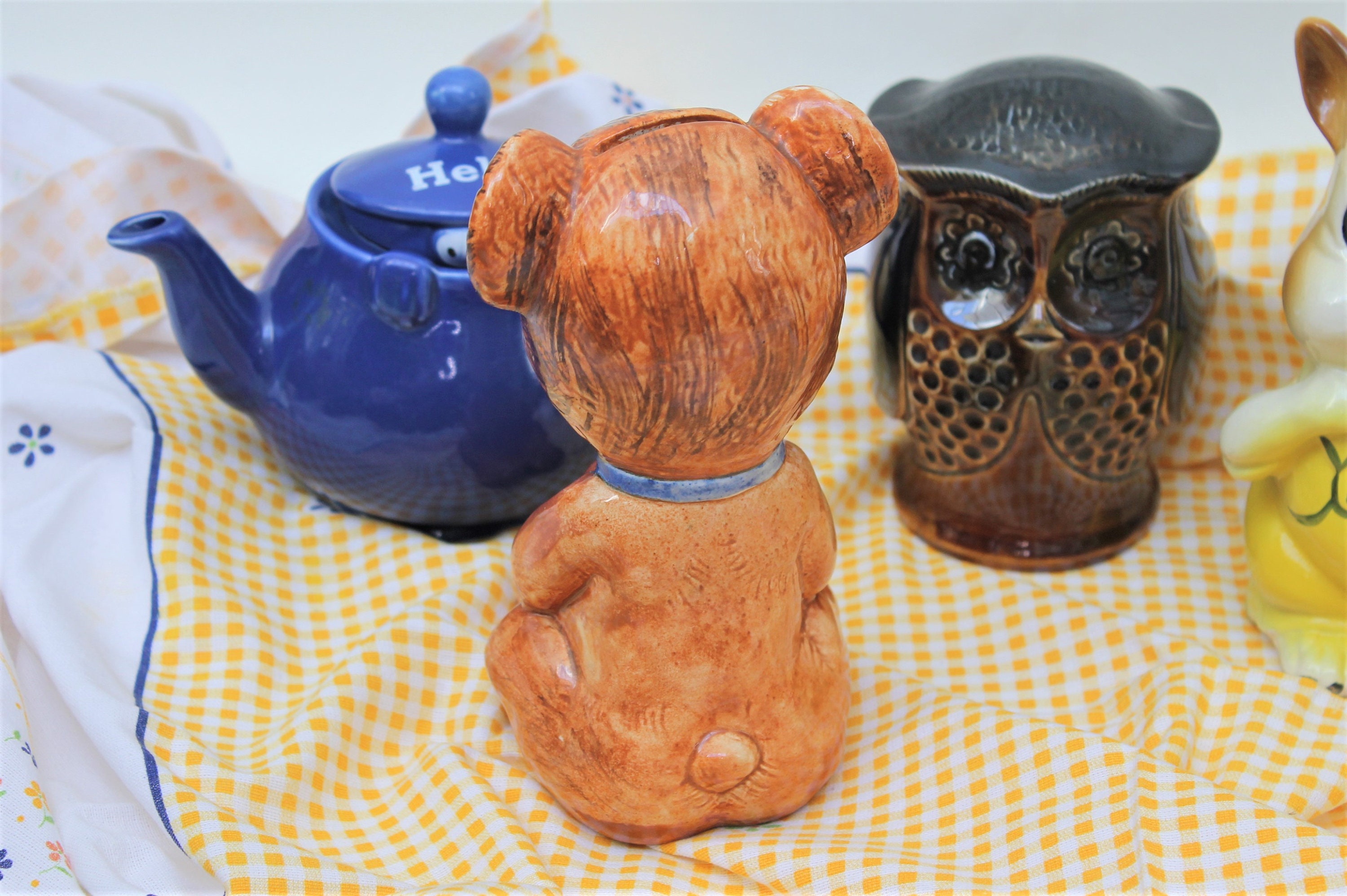 Kensington Ware Brown Teddy Bear Money Box/Piggy Bank | Etsy