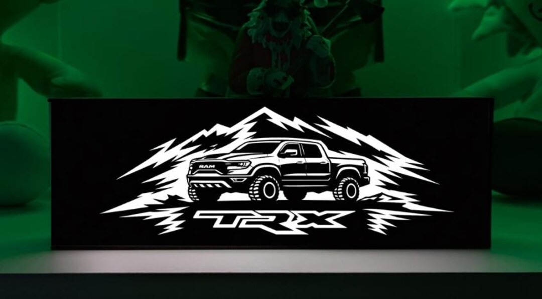 RAM TRX LED Light Box | Backlit Trx Wall Art | Off-road Truck Decor ...