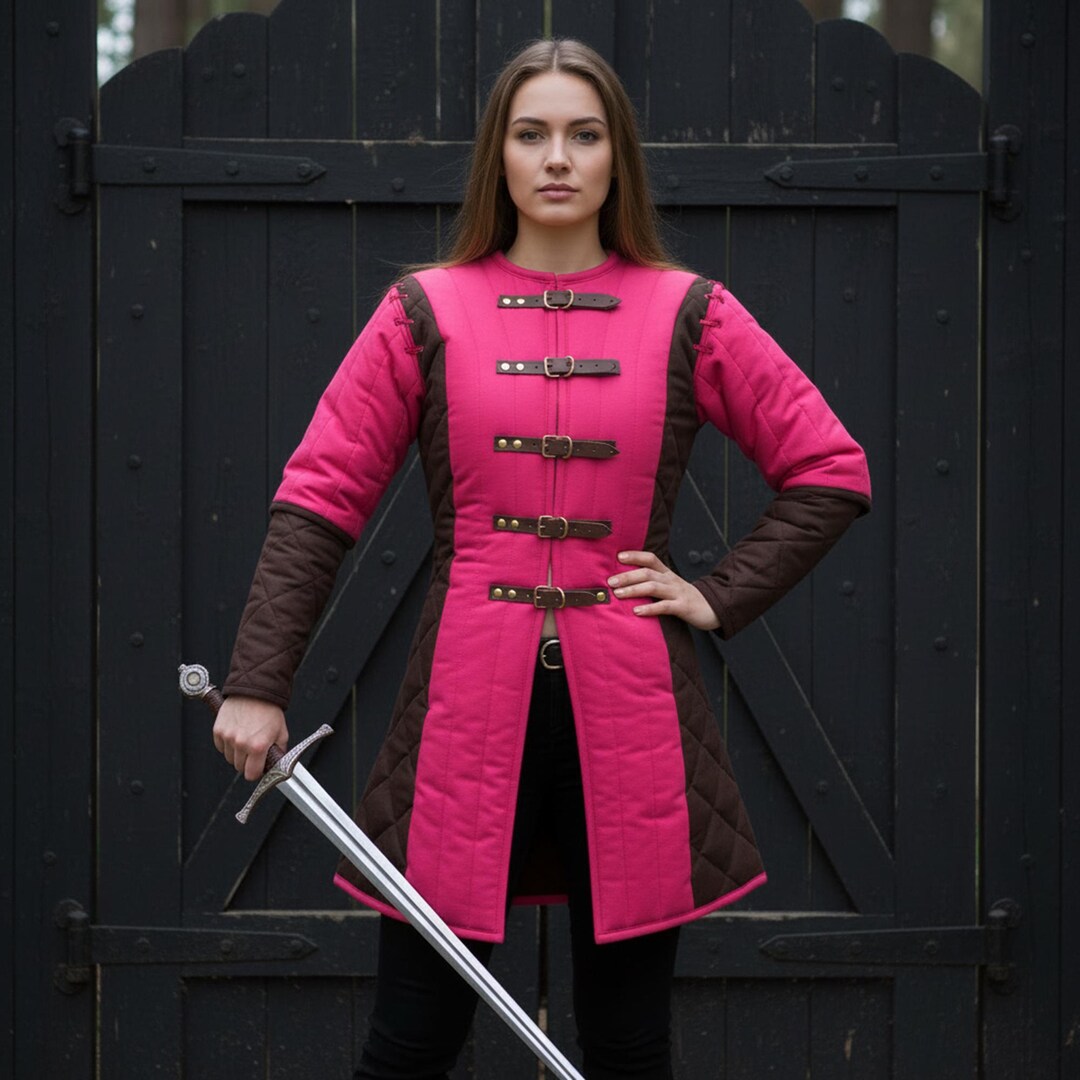 Pink Renaissance Gambeson | Medieval LARP Costume, Ren Faire Attire - Etsy