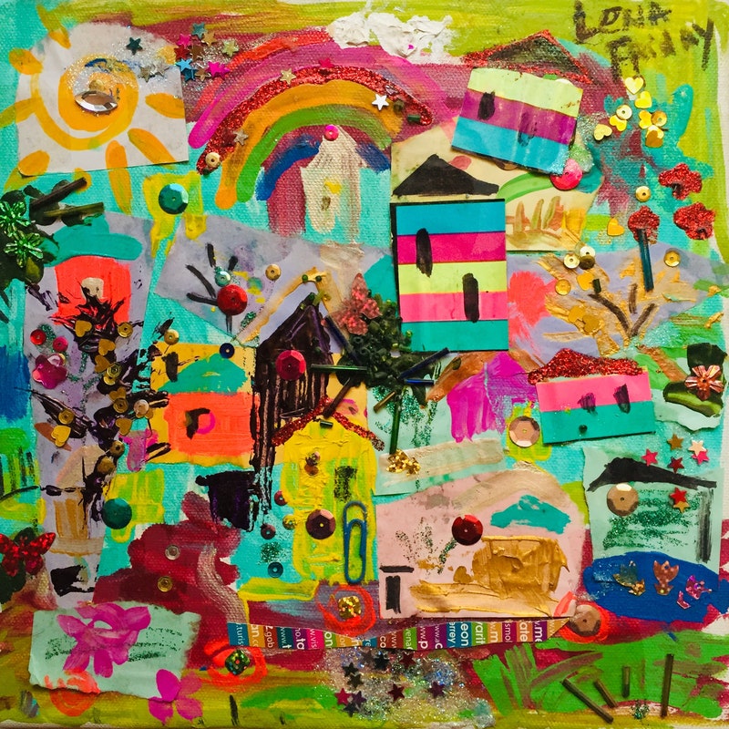 Torn Paper Collage - Etsy
