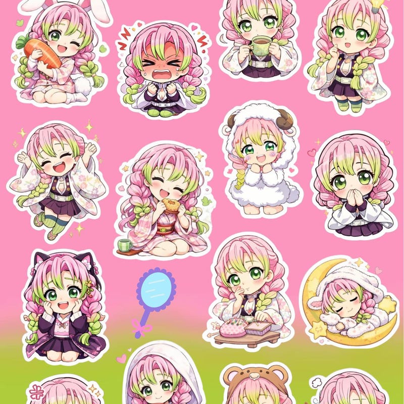 Chibi Anime Stickers - Etsy