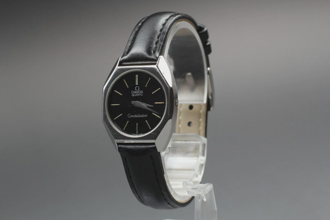 Vintage 1978 Omega Constellation Black Dial Cal.1350 Silver Ladies ...