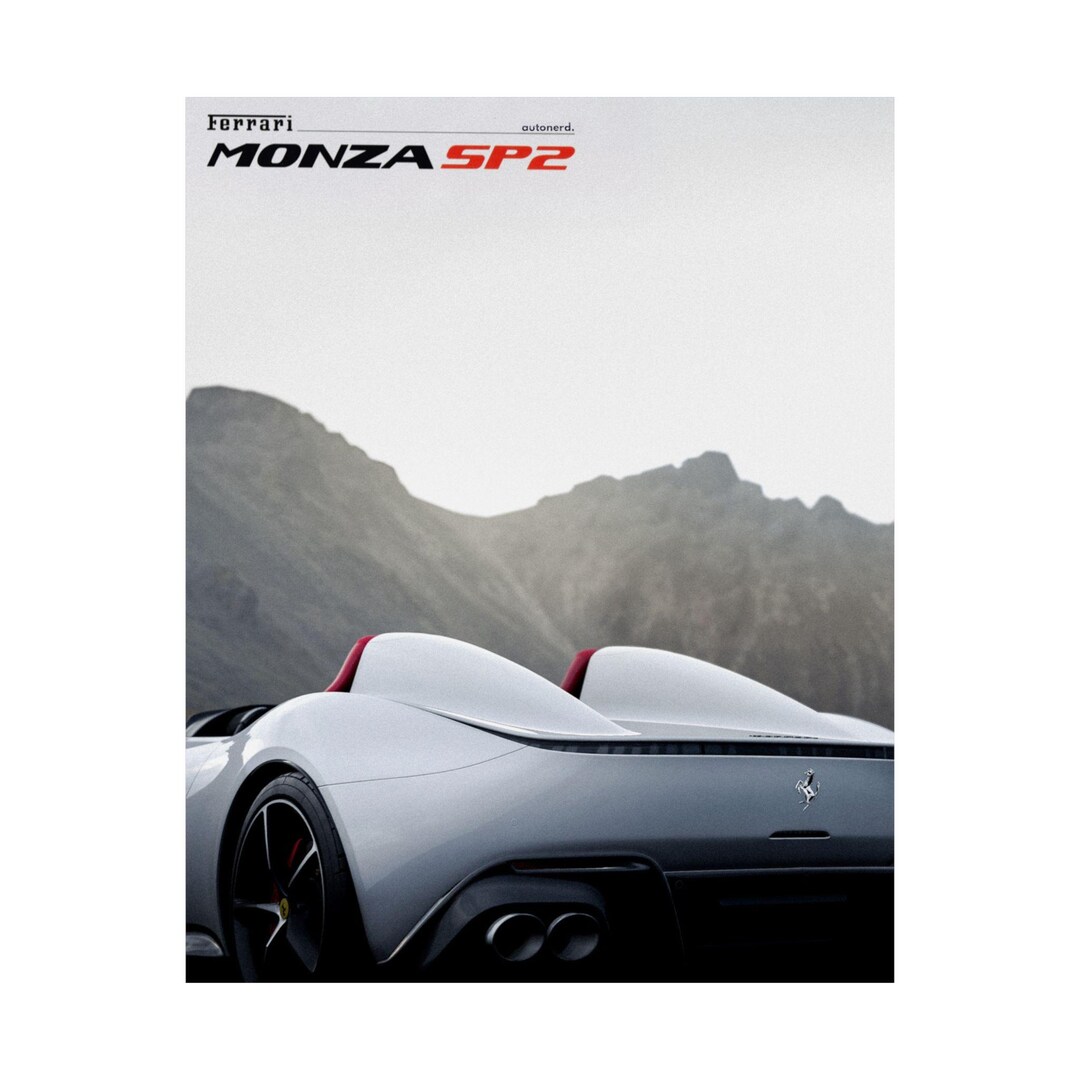 Ferrari Monza SP2 Poster | Matte Vertical Car Poster | Supercar Wall ...