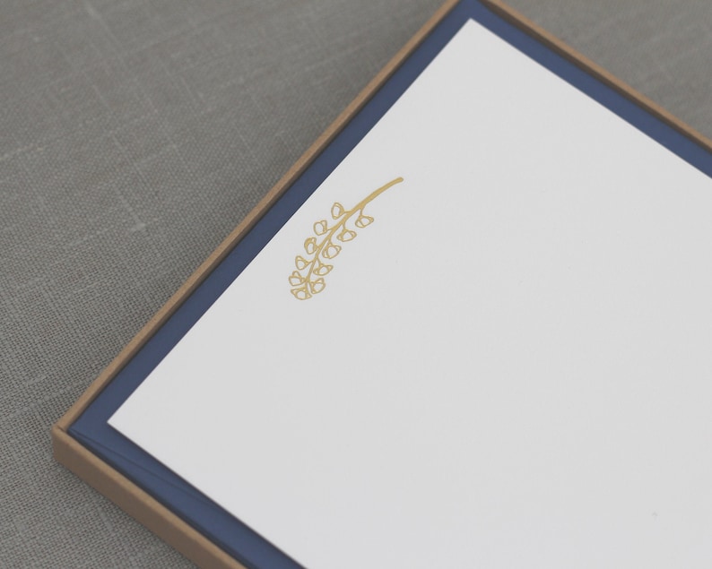 Gold Foil Writing Paper Set Gingko Branch Motif - Etsy