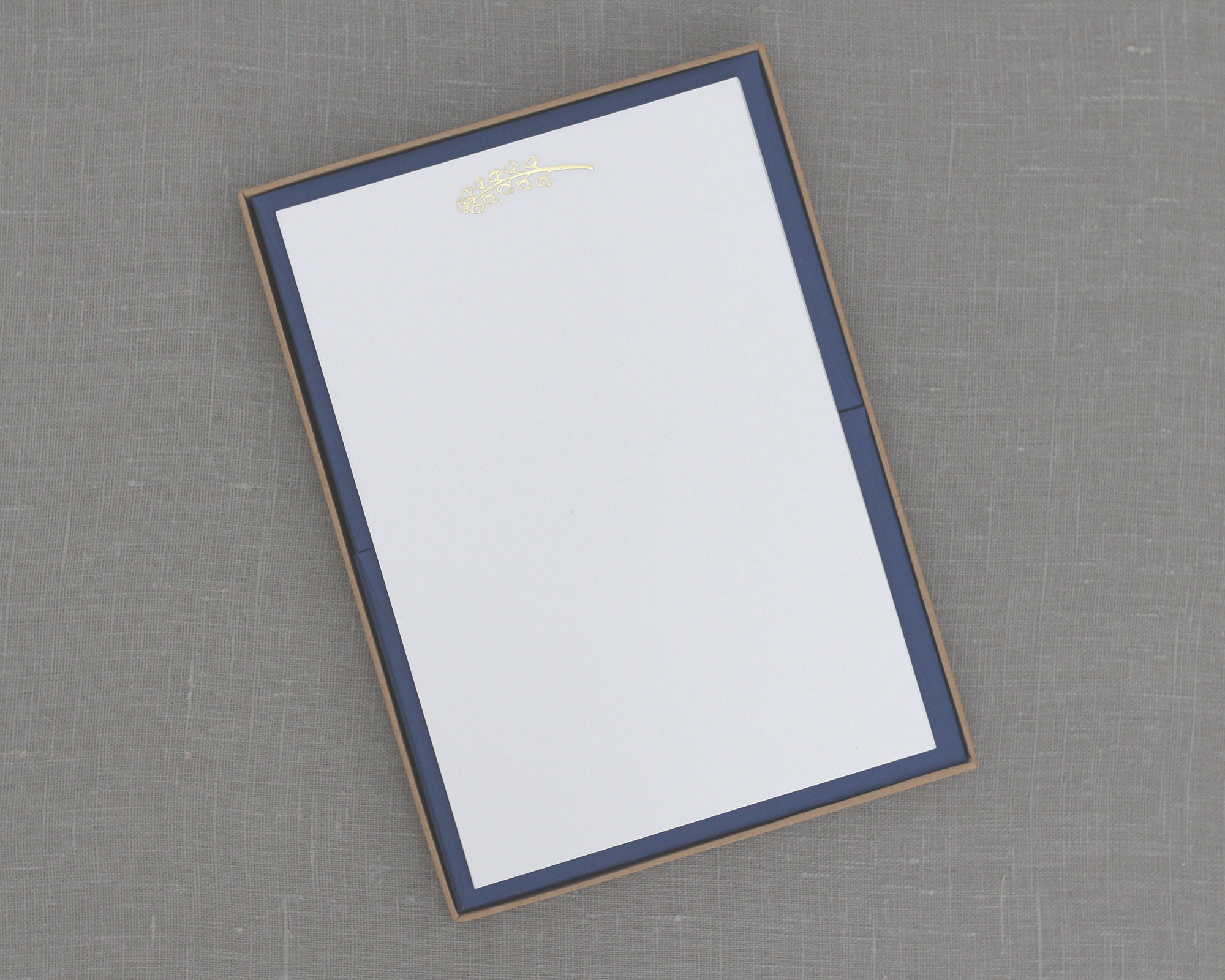 Gold Foil Writing Paper Set Gingko Branch Motif - Etsy