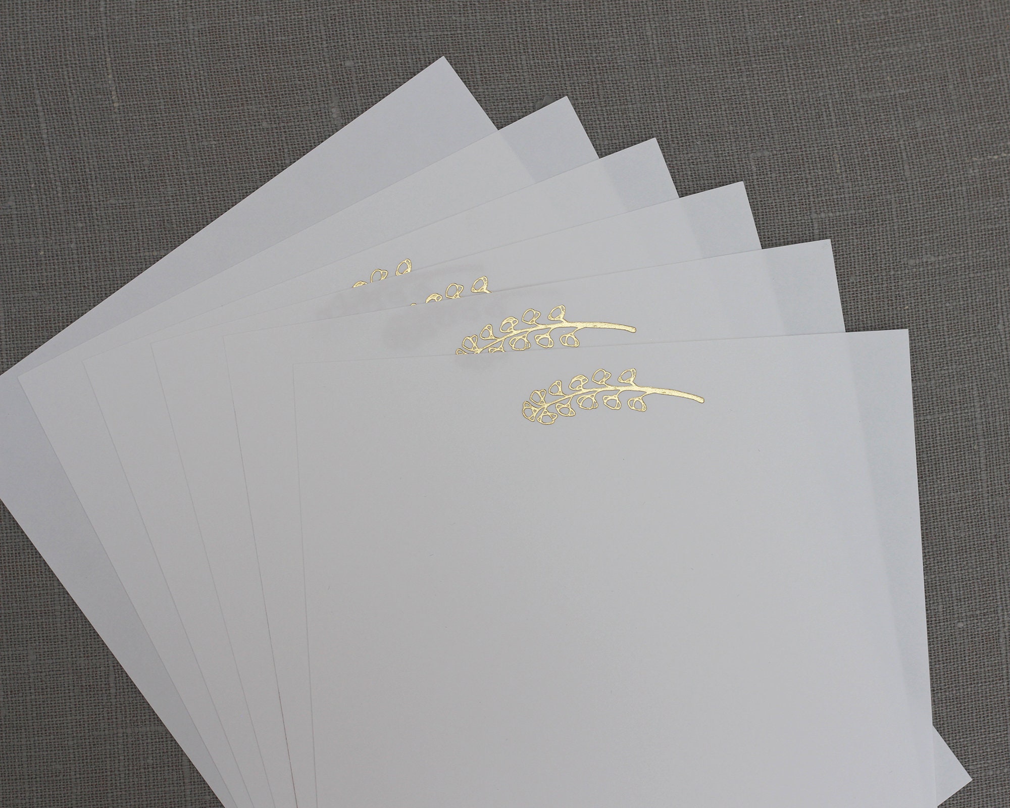 Gold Foil Writing Paper Set Gingko Branch Motif - Etsy Italia