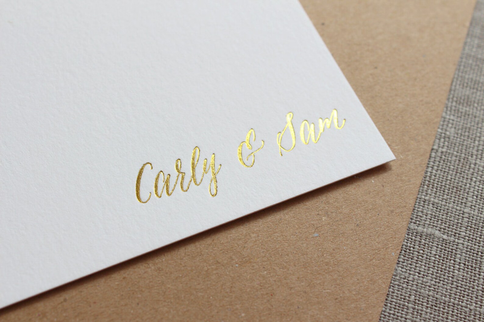 Gold Foil Personalized Stationery, Custom Note Cards, Wedding Thank You ...
