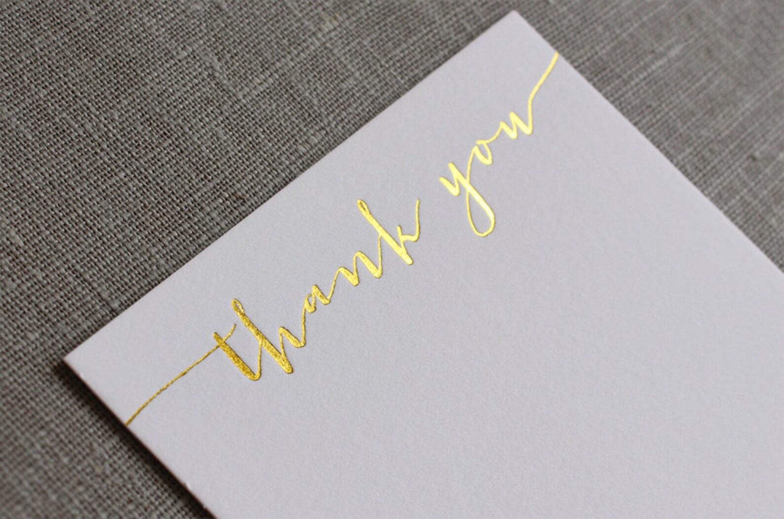 Gold Foil Thank You Cards Letterpress Calligraphy Thank You Cards