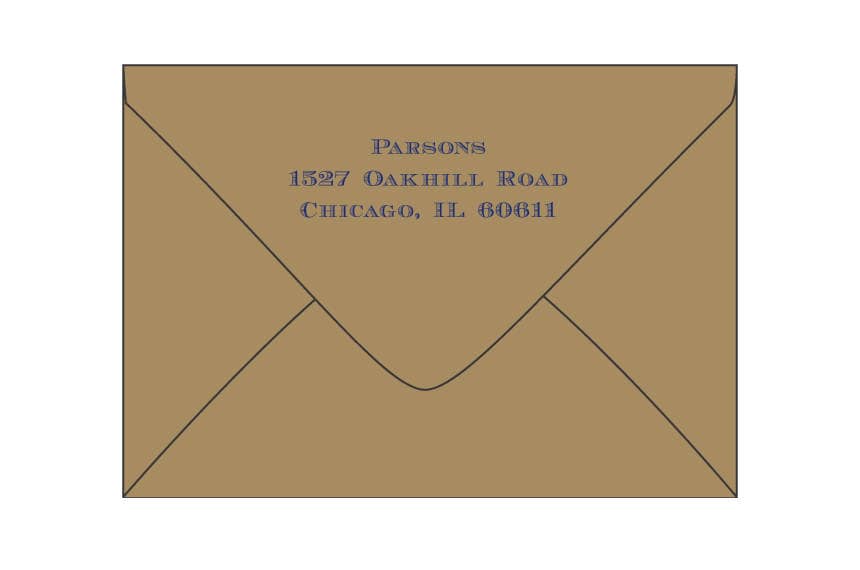 ADD ON Letterpress Printed Return Address Added to Your Envelopes - Etsy UK