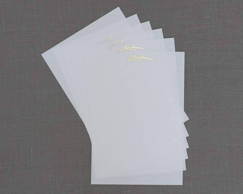 Gold Foil Writing Paper Set Gingko Branch Motif - Etsy