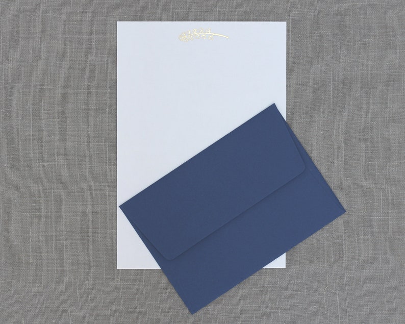 Gold Foil Writing Paper Set Gingko Branch Motif - Etsy