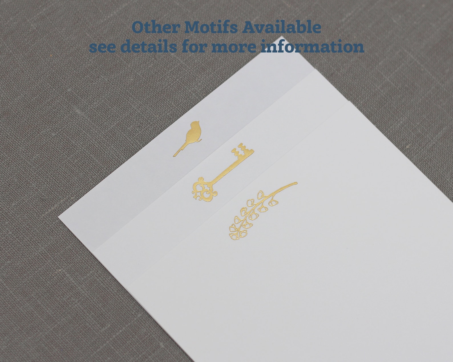 Gold Foil Writing Paper Set Key Motif - Etsy