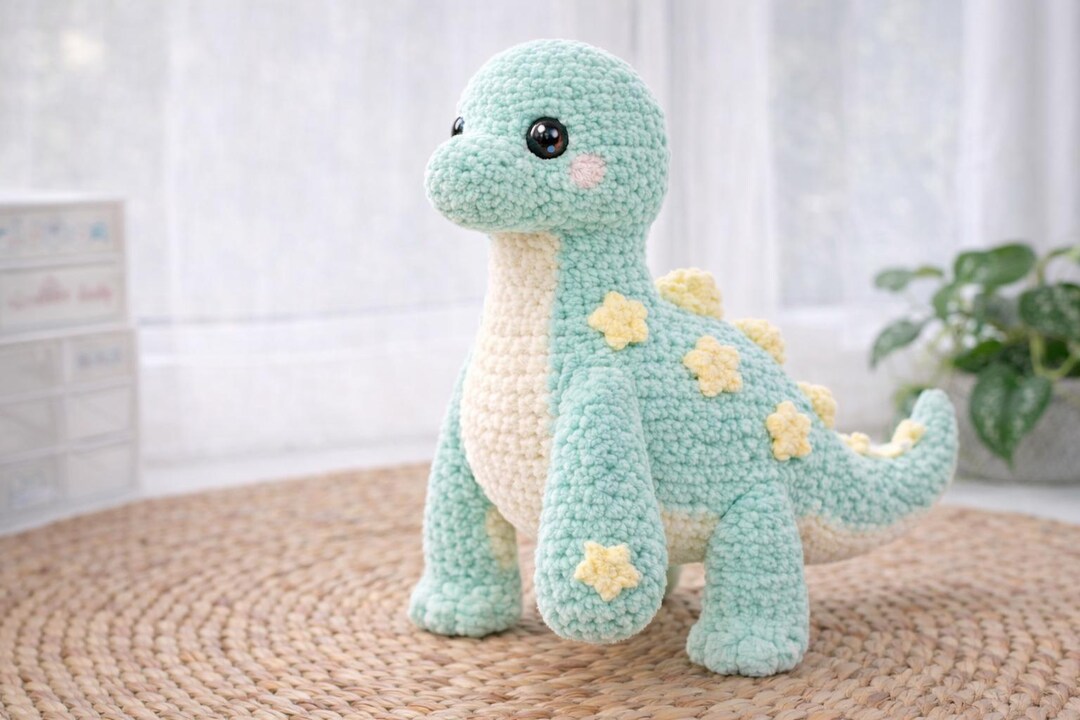 Sleeping Plesiosaur Dragon Crochet Pattern , Adorable Dragon Crochet ...