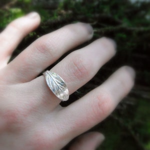 Leaf Ring - Real Leaf Ring - Woodland Leaf Ring - Elven Leaf Ring ...